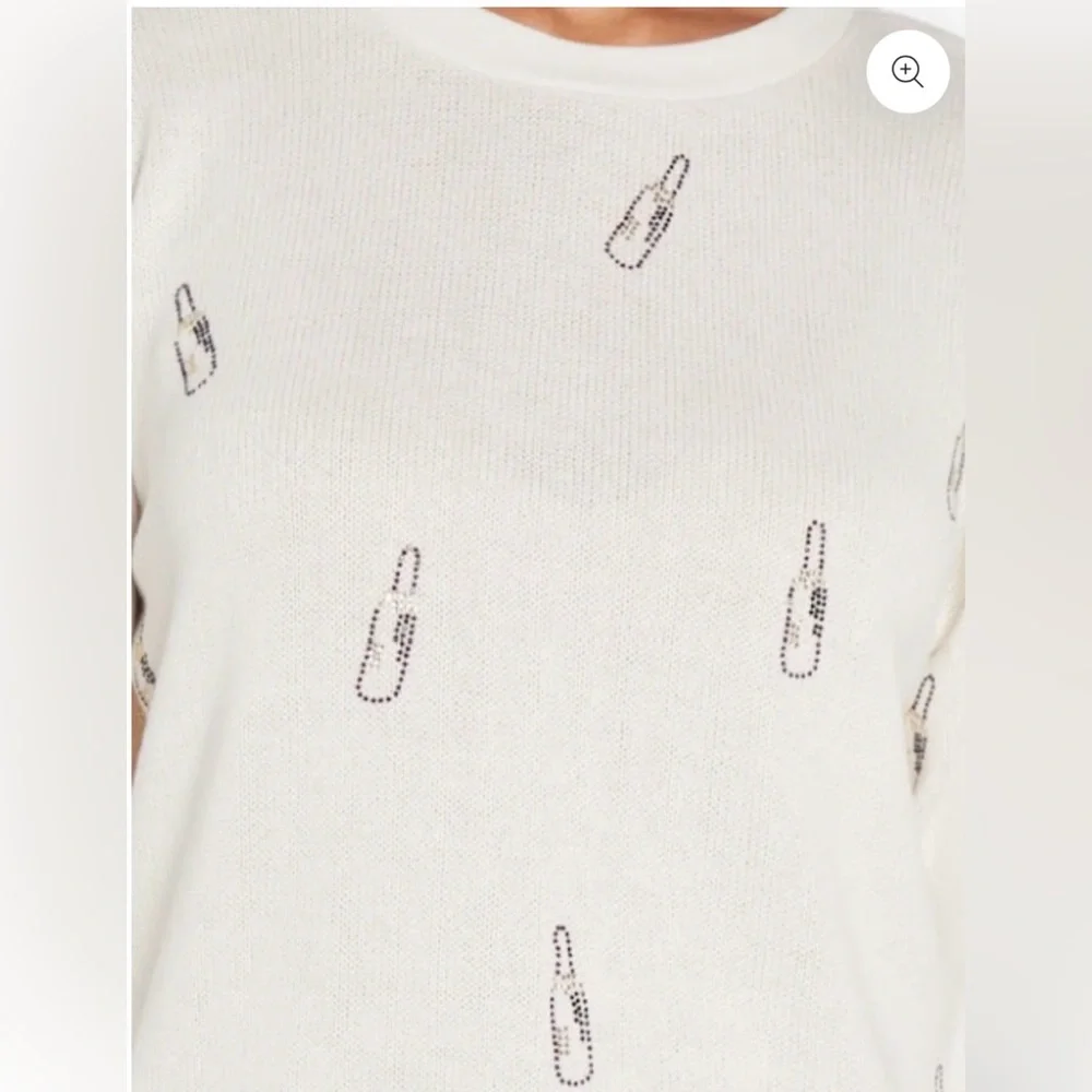 Wildfox | Sweaters | Wildfox Cream Crewneck Sweater With Black Lipstick ...